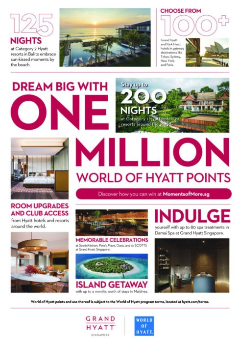 Grand Hyatt Singapore Launches “Moments of More” Contest - Grand Prize ...